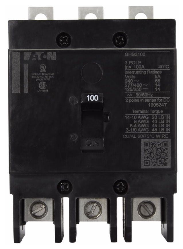 Eaton GHB3100 Non-Interchangeable Trip Circuit Breaker – Wirenco